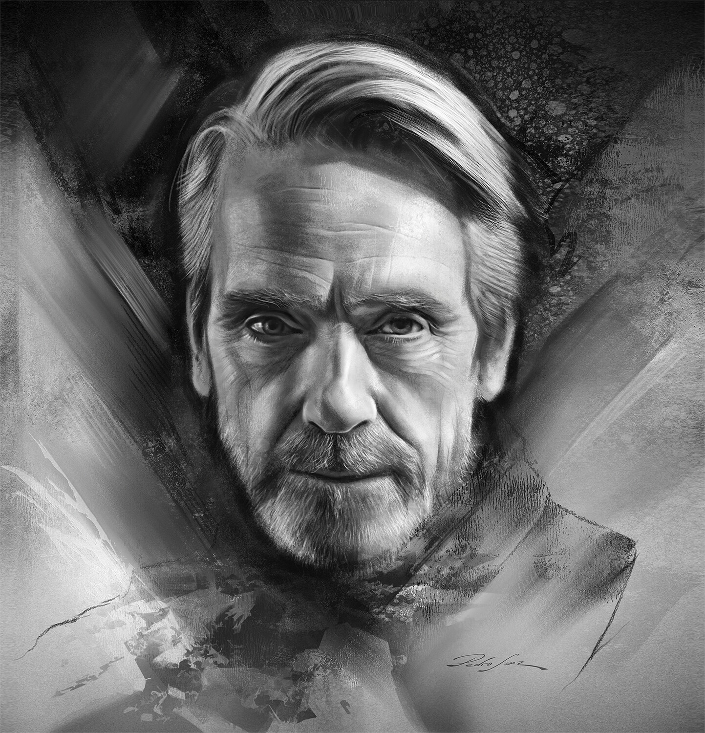 ArtStation - Jeremy Irons portrait