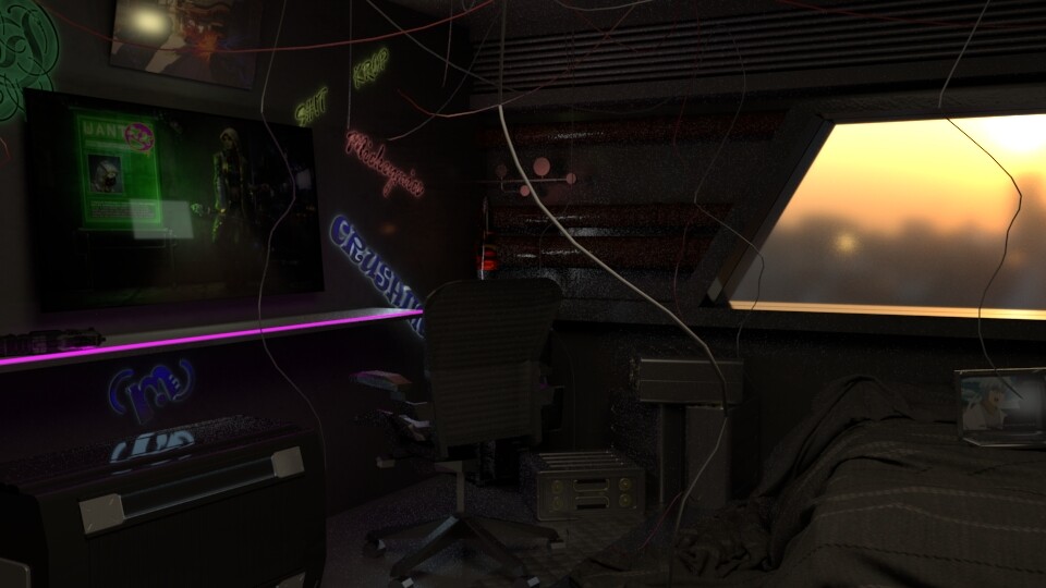 ArtStation - Cyber Room.
