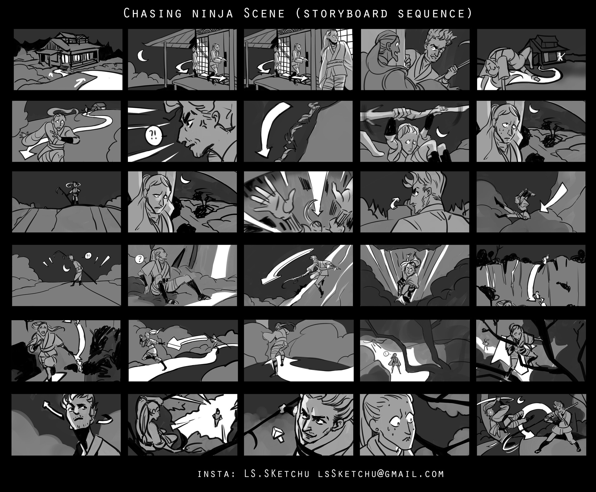 ArtStation - Chasing ninja scene animatic