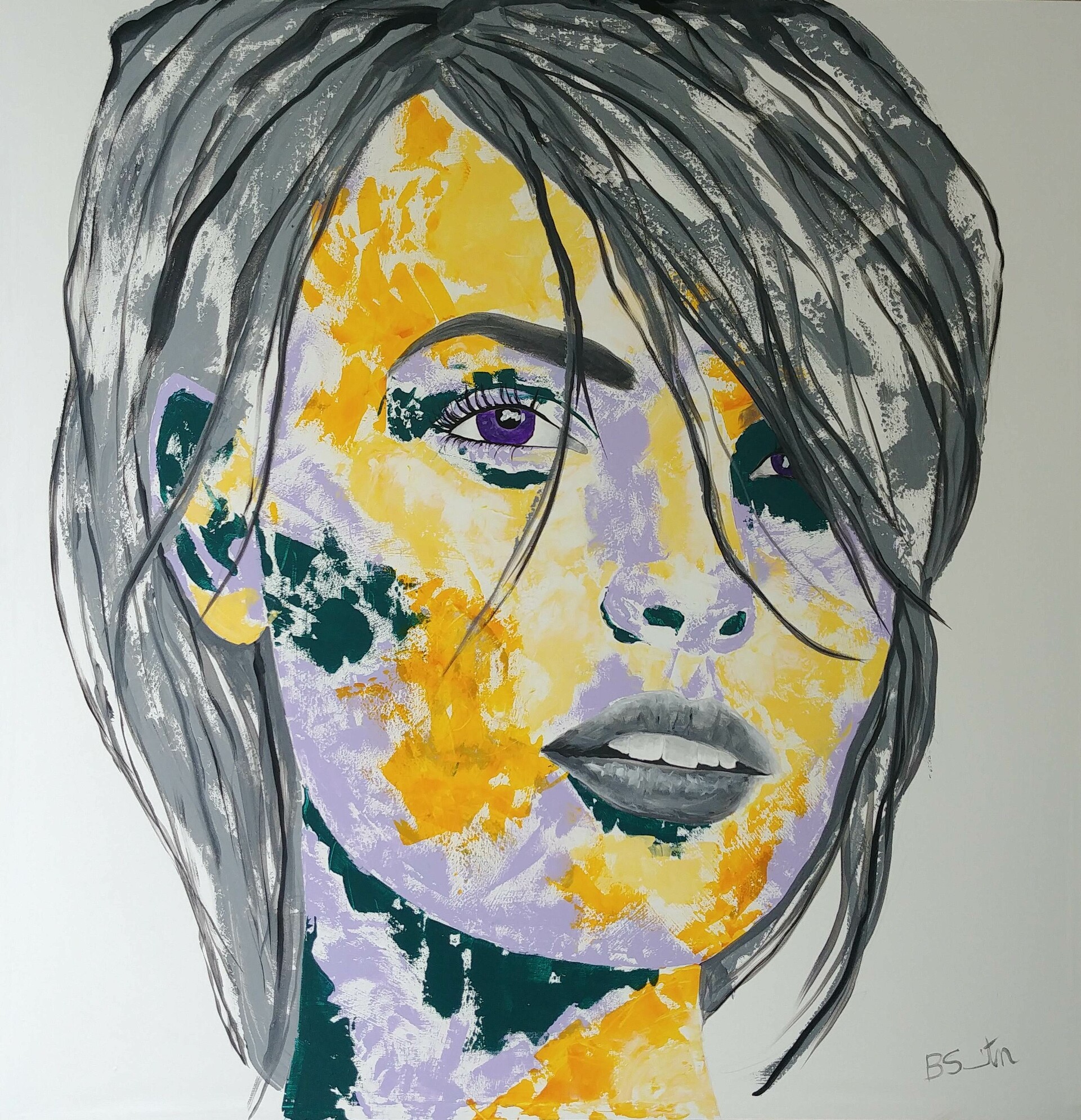 ArtStation - Grey and Yellow face