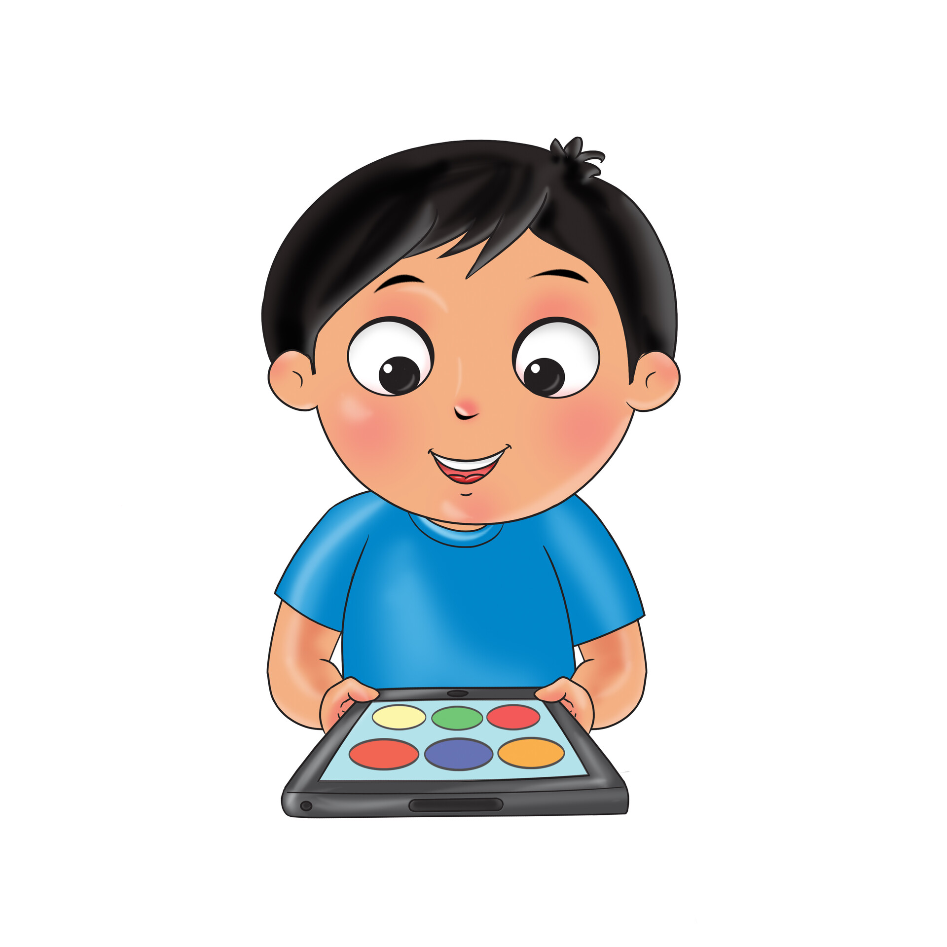 ArtStation - Boy on tablet