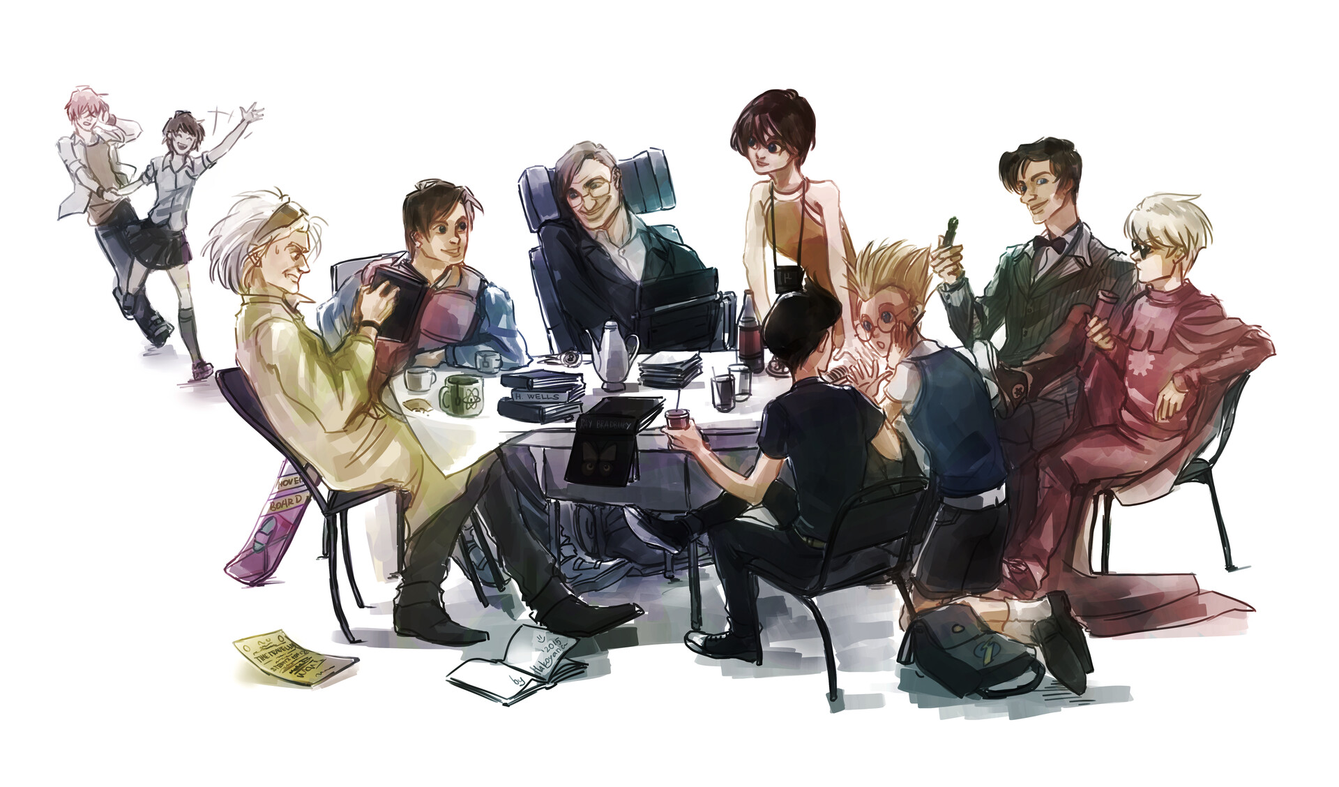 ArtStation - Time Travellers' Party with Stephen Hawking