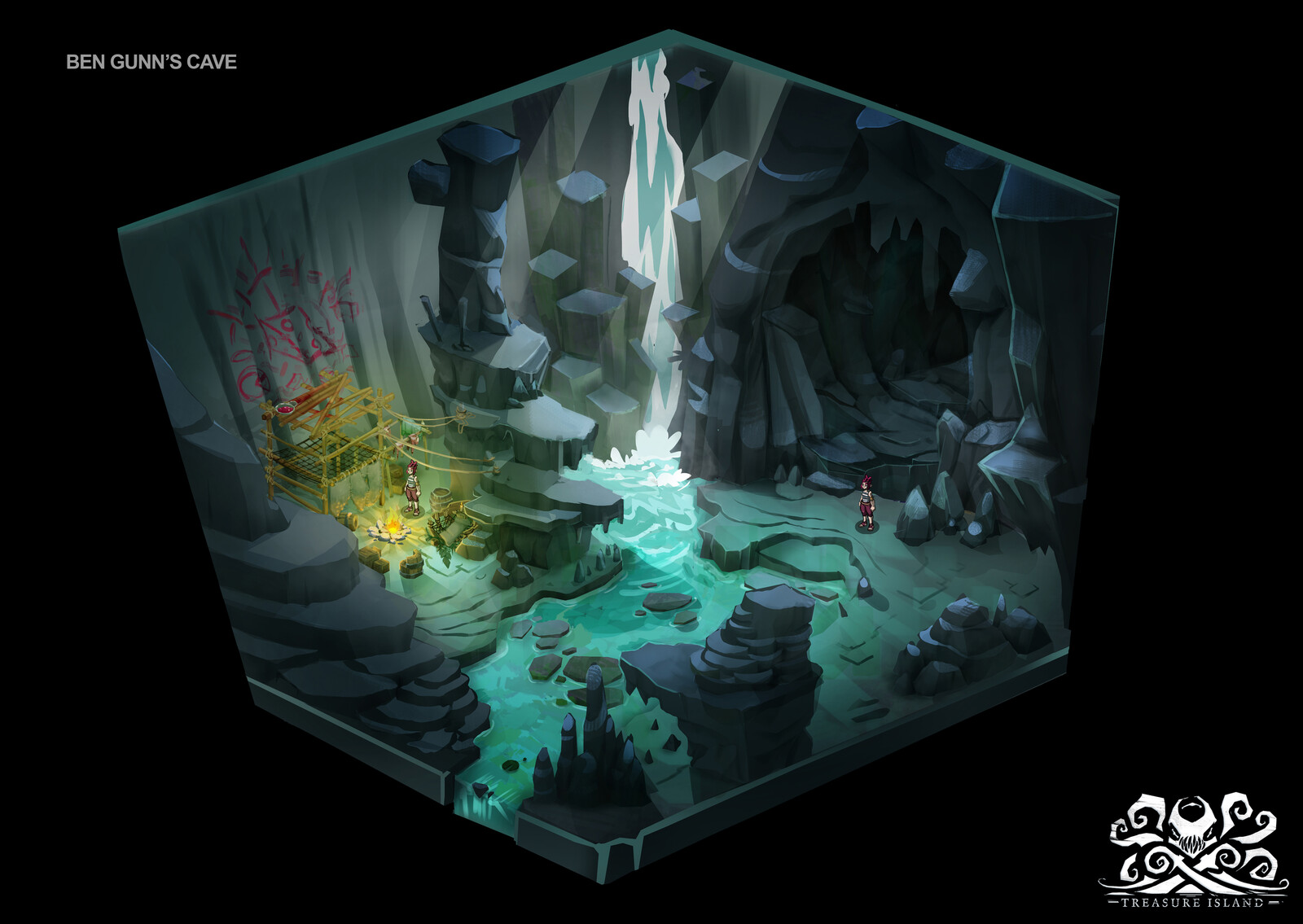 Nickie Villa - Treasure Island Environment Design - Ben Gunn's Cave