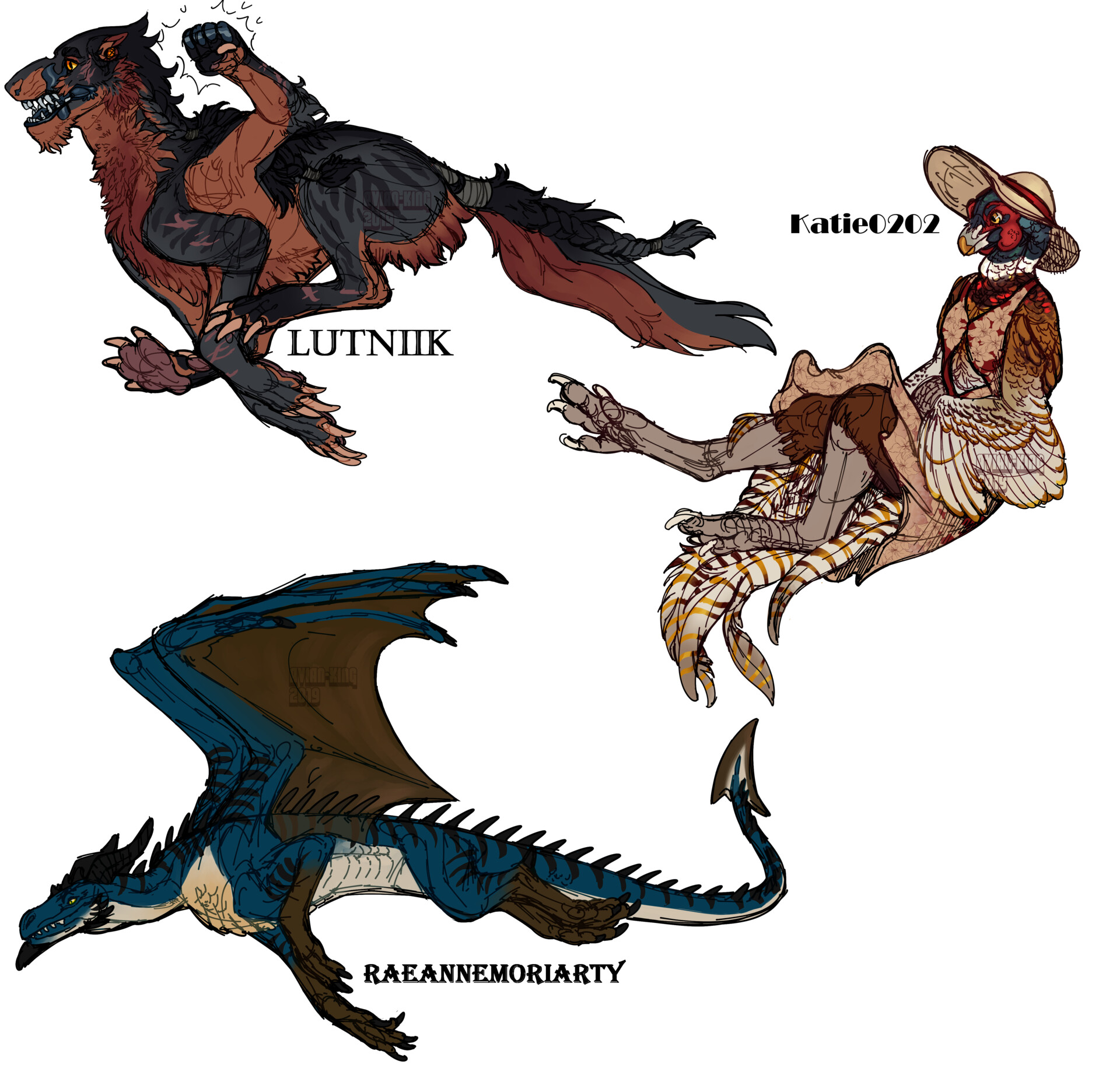 Avian-King (NO NFTS/AI) - sketch commission taken on Deviantart