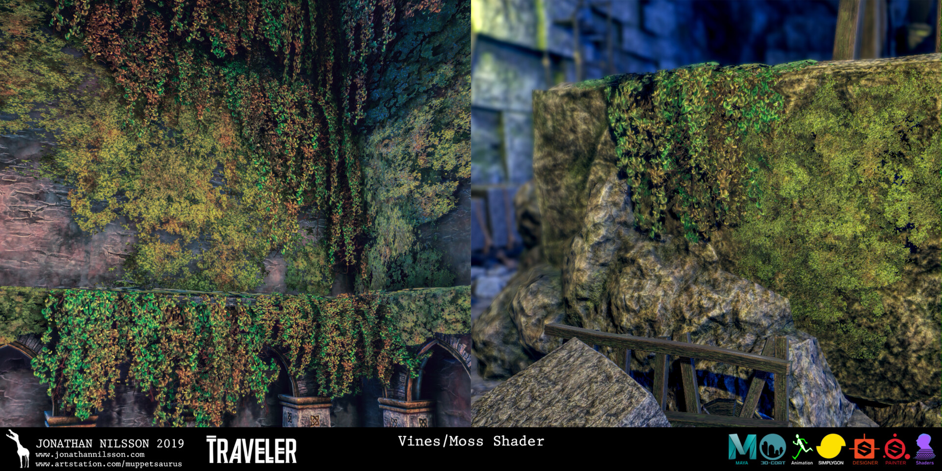 ArtStation - Vines N Moss shader
