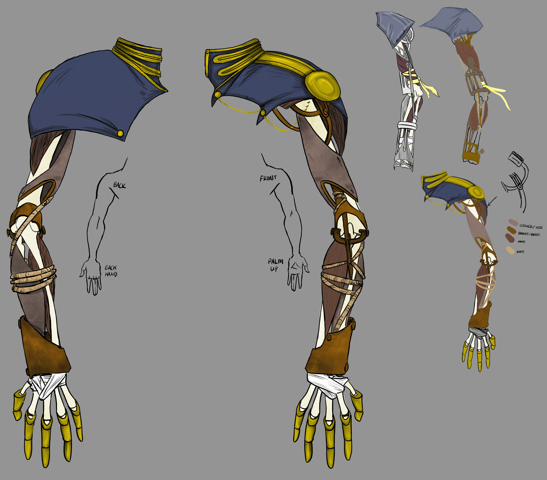 steampunk arm drawing