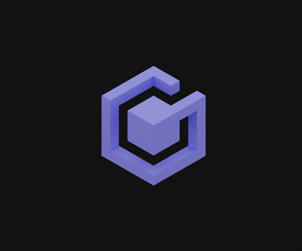 ArtStation - Voxel Gamecube Logo