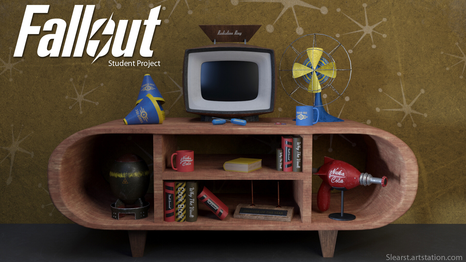 ArtStation - Renders for Fallout Themed Midterm project.
