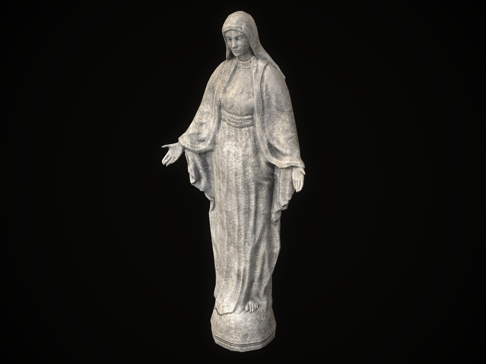 ArtStation - Saint Maria Statue Game Prop