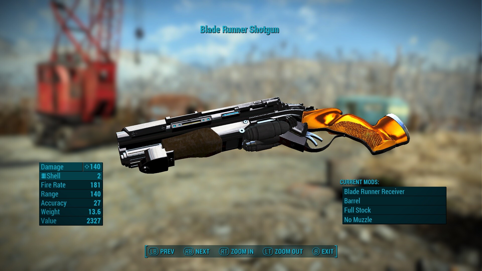 John Connor - Blade Runner Shotgun on Fallout 4- ( Gaff Shotgun ) based ...