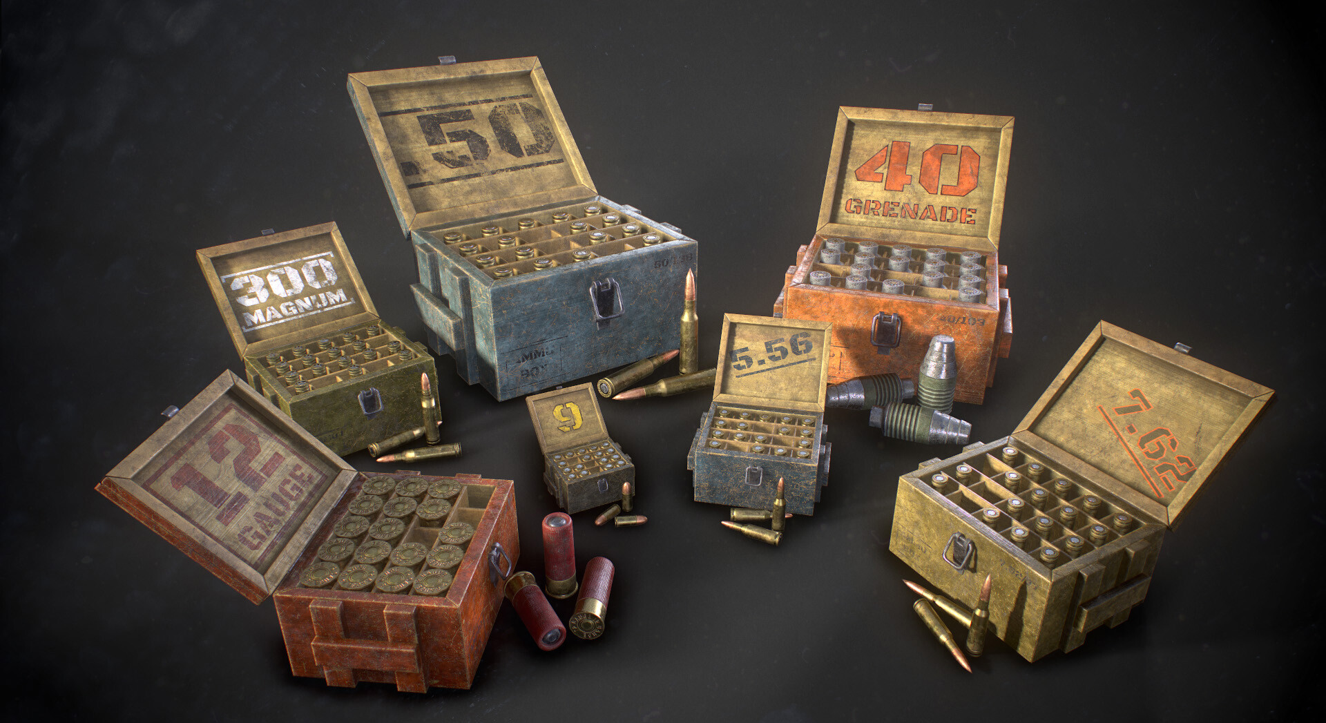 ArtStation - Outdoor props 3d model