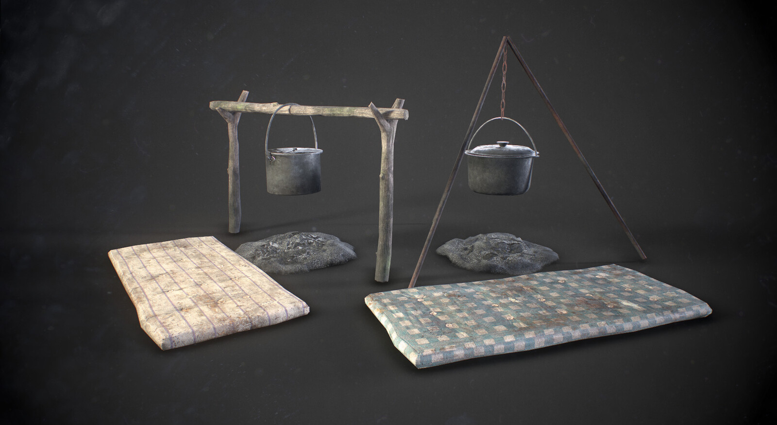 Eforb Outsource Game Studio - Outdoor props 3d model