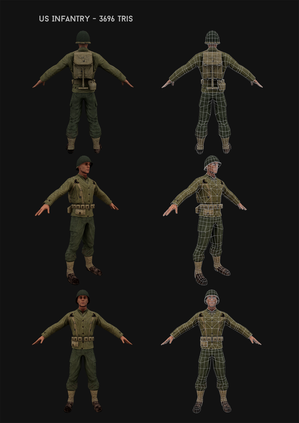 ArtStation - U.S. Infantry - World War II Mobile Shooter