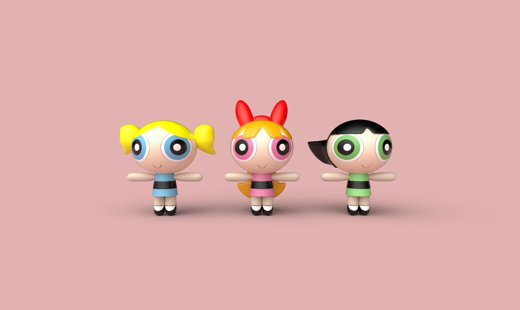 ArtStation - Powerpuff Girls 3d model, Mamoon ul Haq