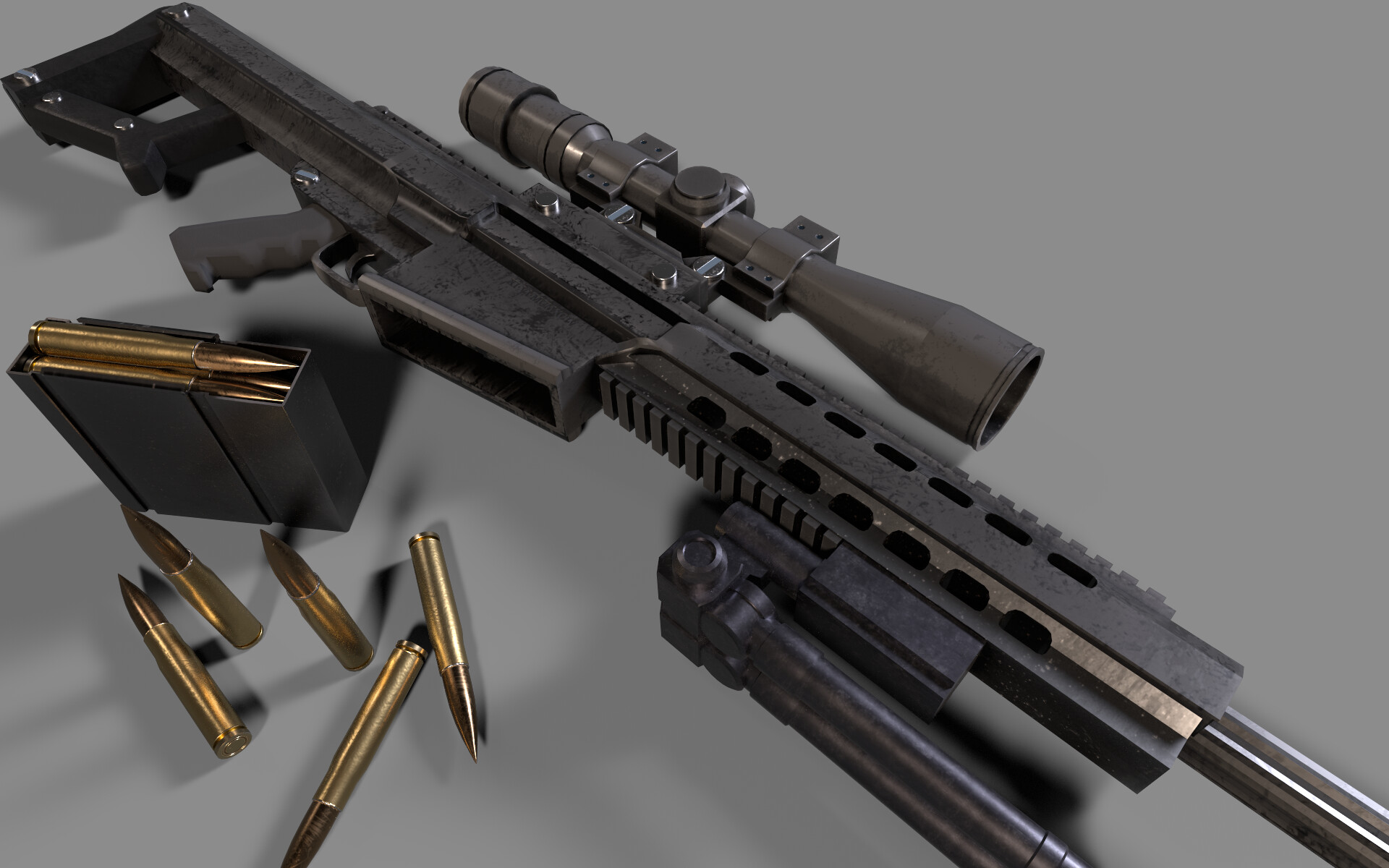 ArtStation - Barret 50 Cal