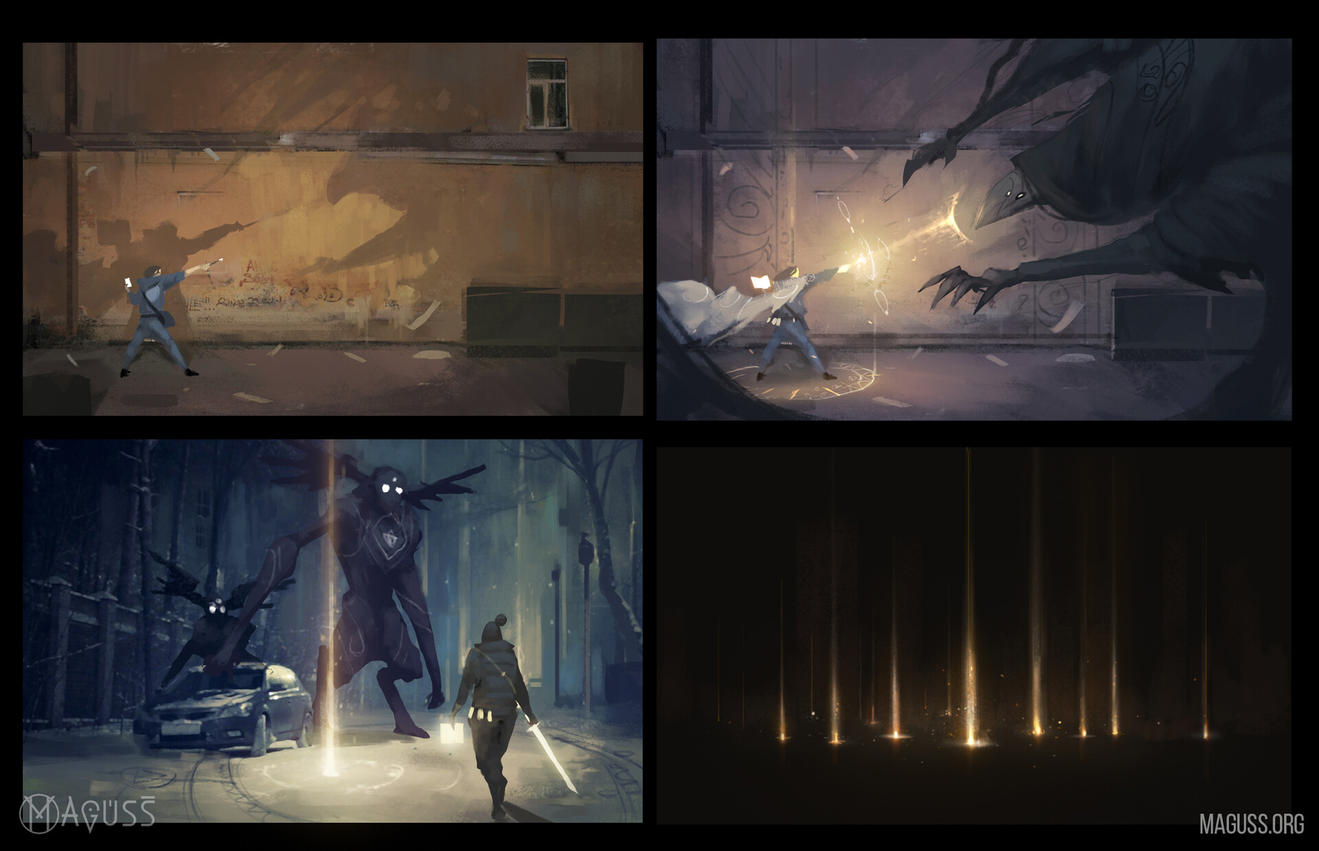 Alexey Yakovlev - Early concepts and illustrations for Maguss
