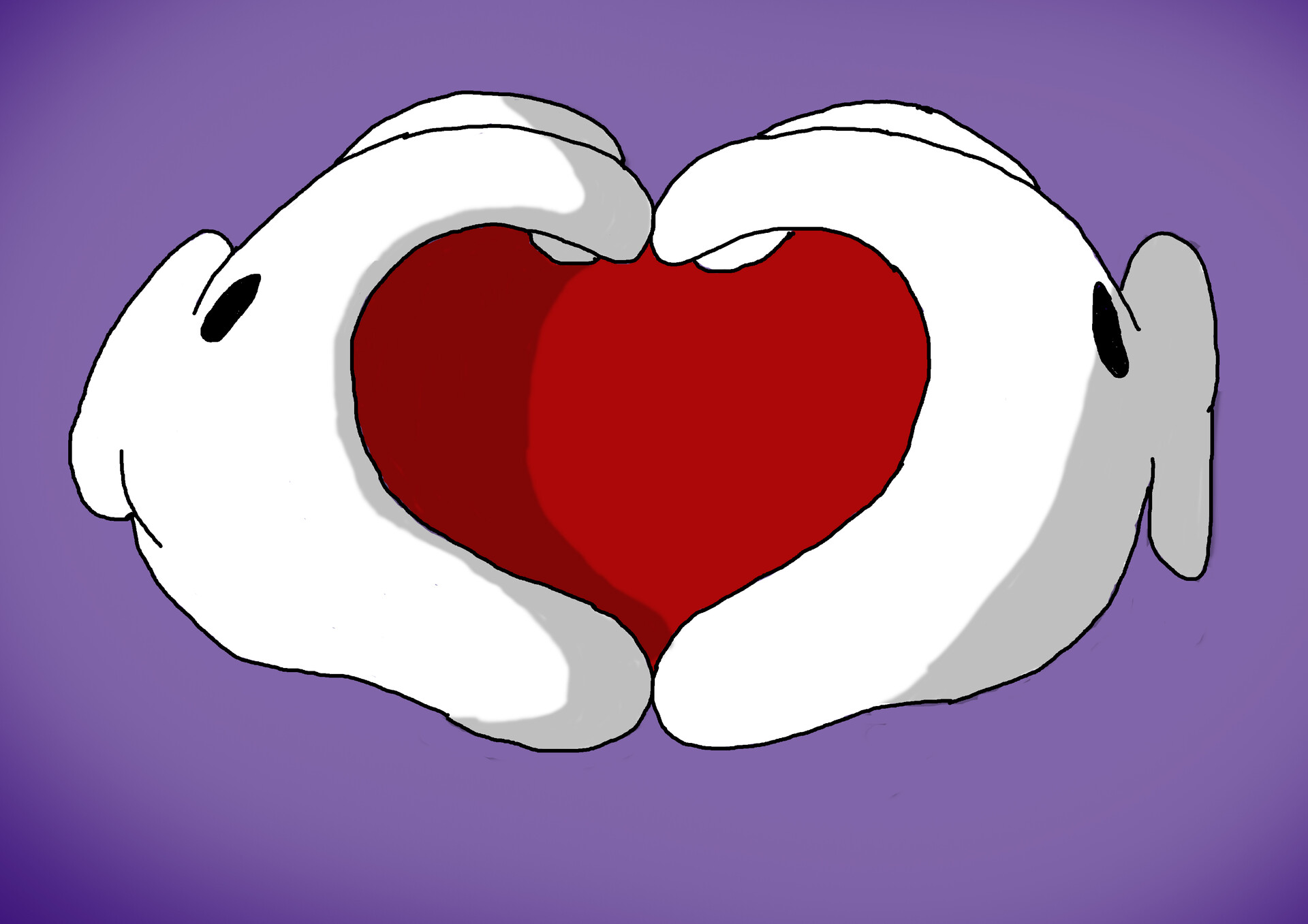 ArtStation - mickey hands (hearts shape) study