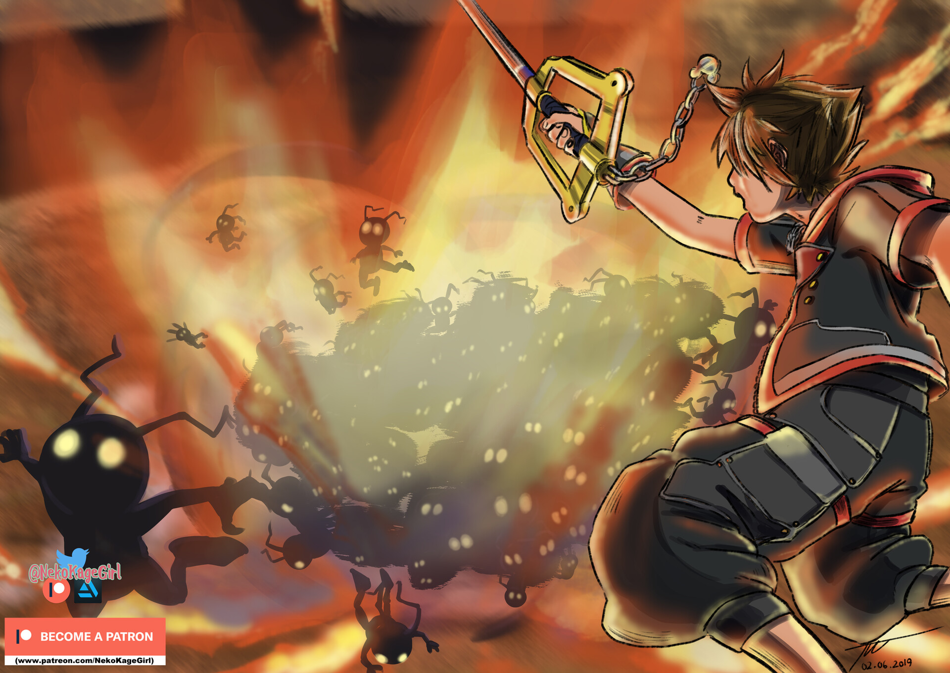 ArtStation - Sora using Firaga.