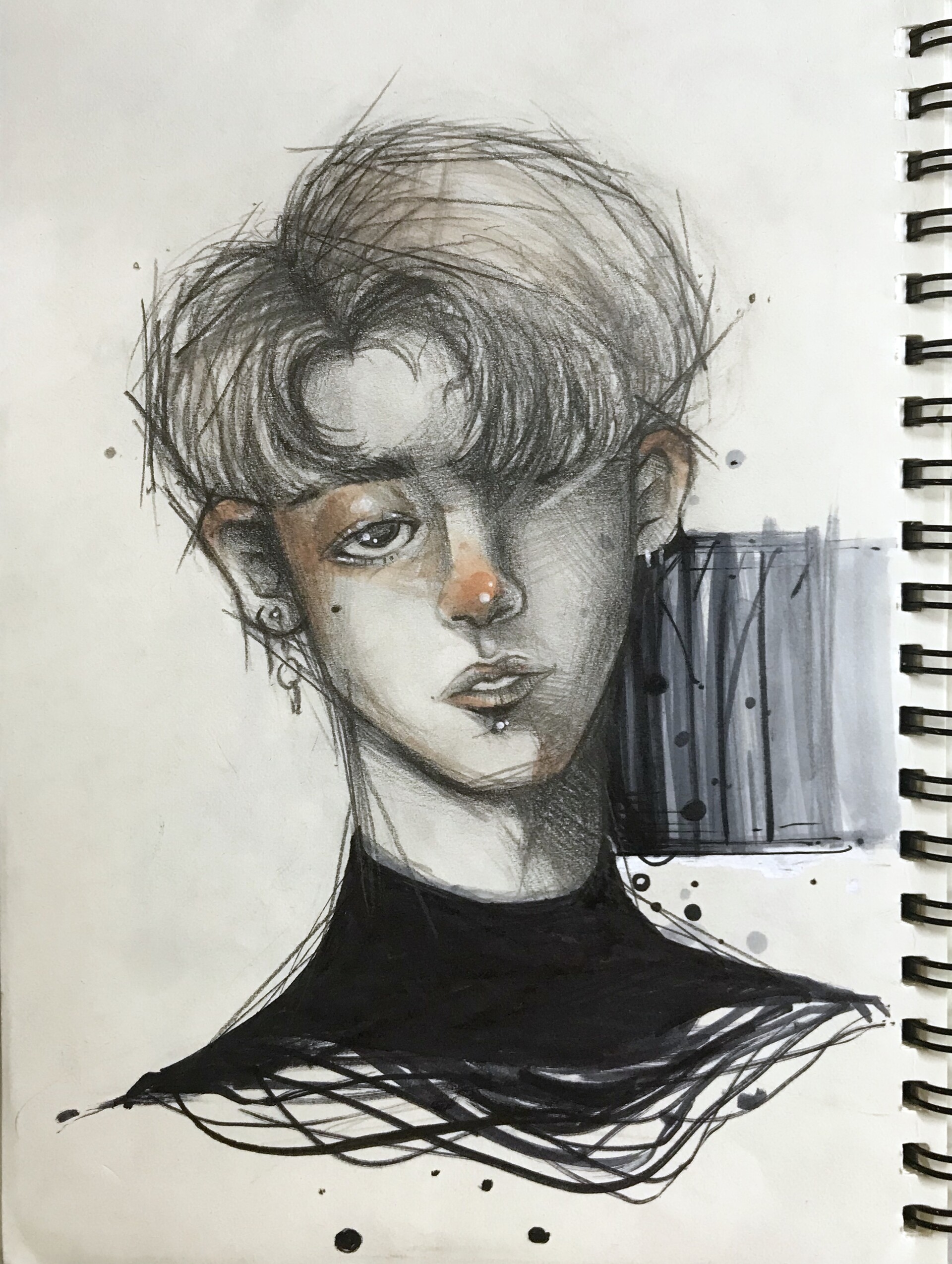 how to draw korean boy hair