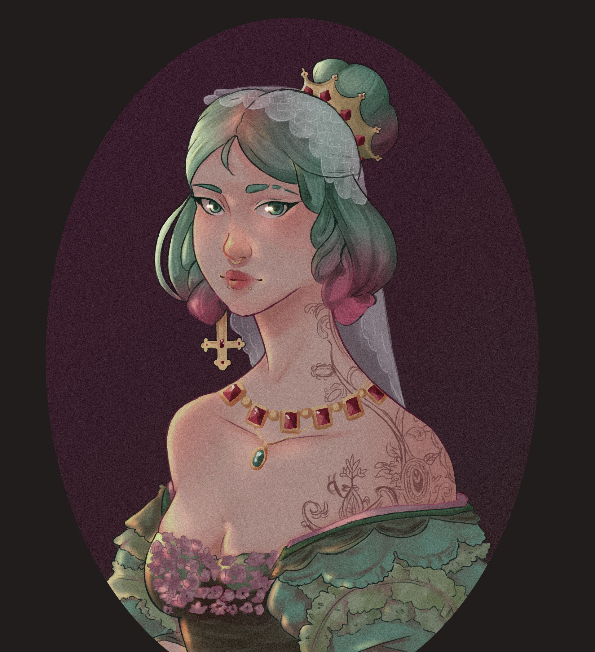 how to draw cartoon queen victoria