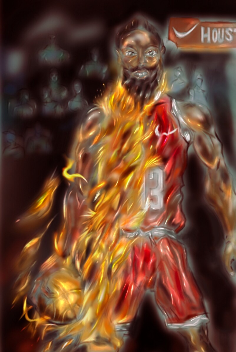 ArtStation - James harden fire beard