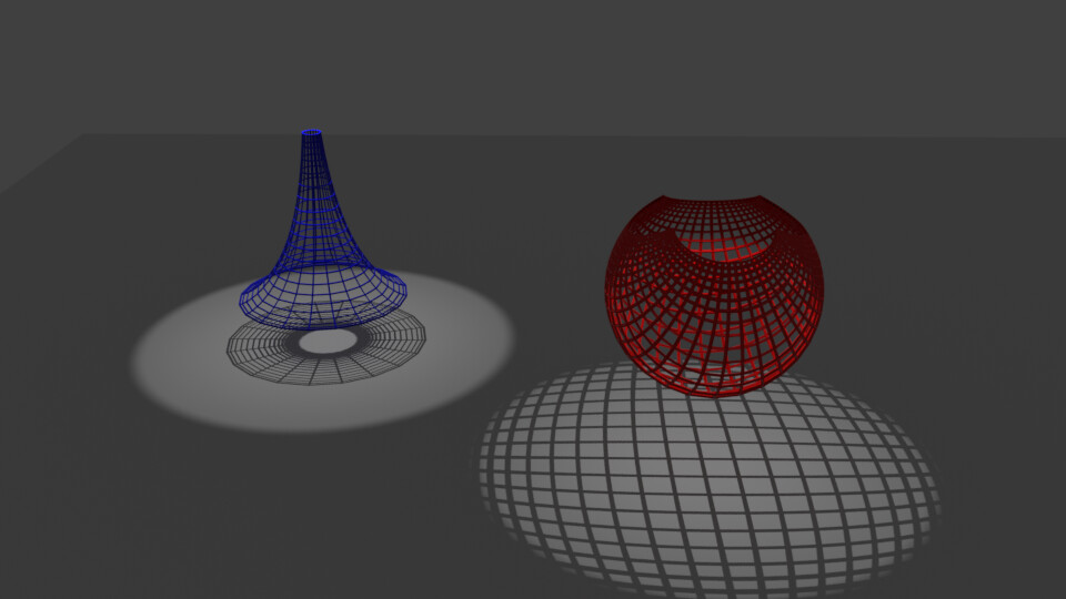 Art Evans - Light projections and wireframe surfaces