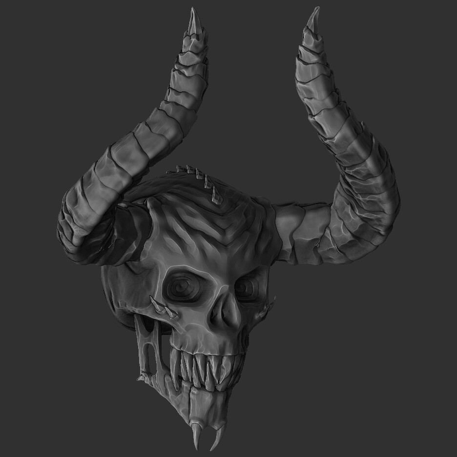 ArtStation - Demon Skull Progress #3