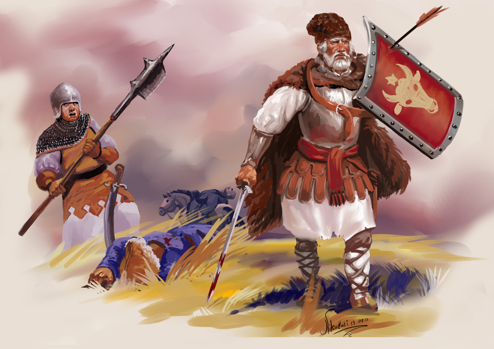ArtStation - The Moldovan militia reflects the Tatars' raid.