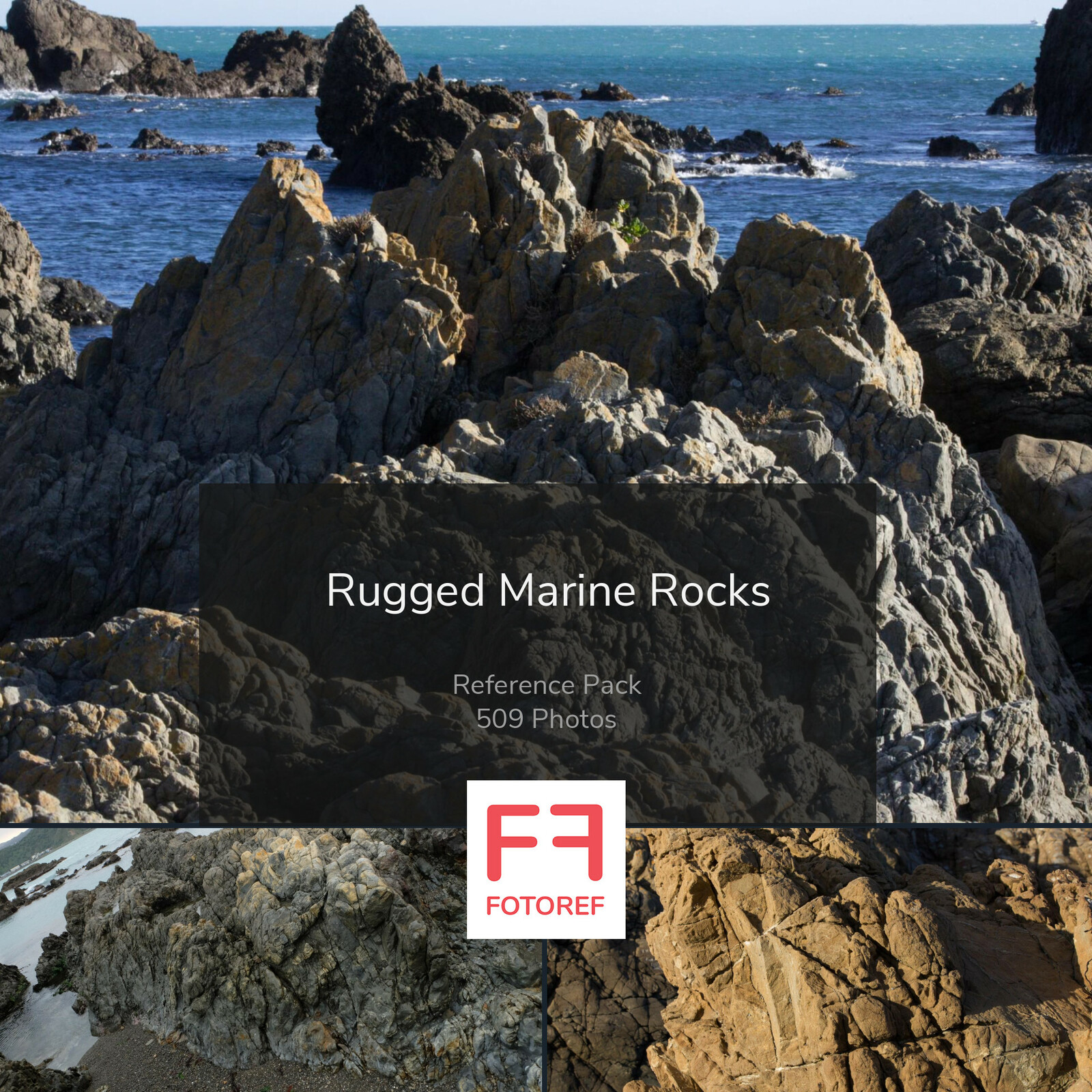 FOTOREF.COM Photo Packs - 509 photos of Rugged Marine Rocks