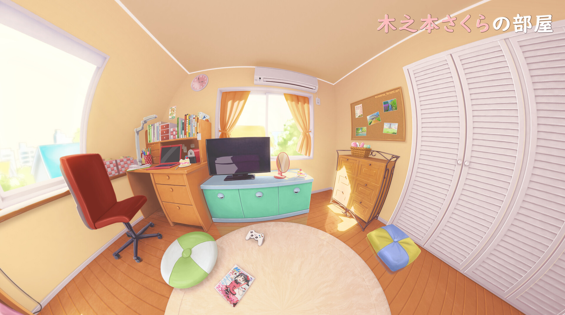 ArtStation - 木之本さくらの部屋/ Kinomoto Sakura's room(from "Cardcaptor Sakura")