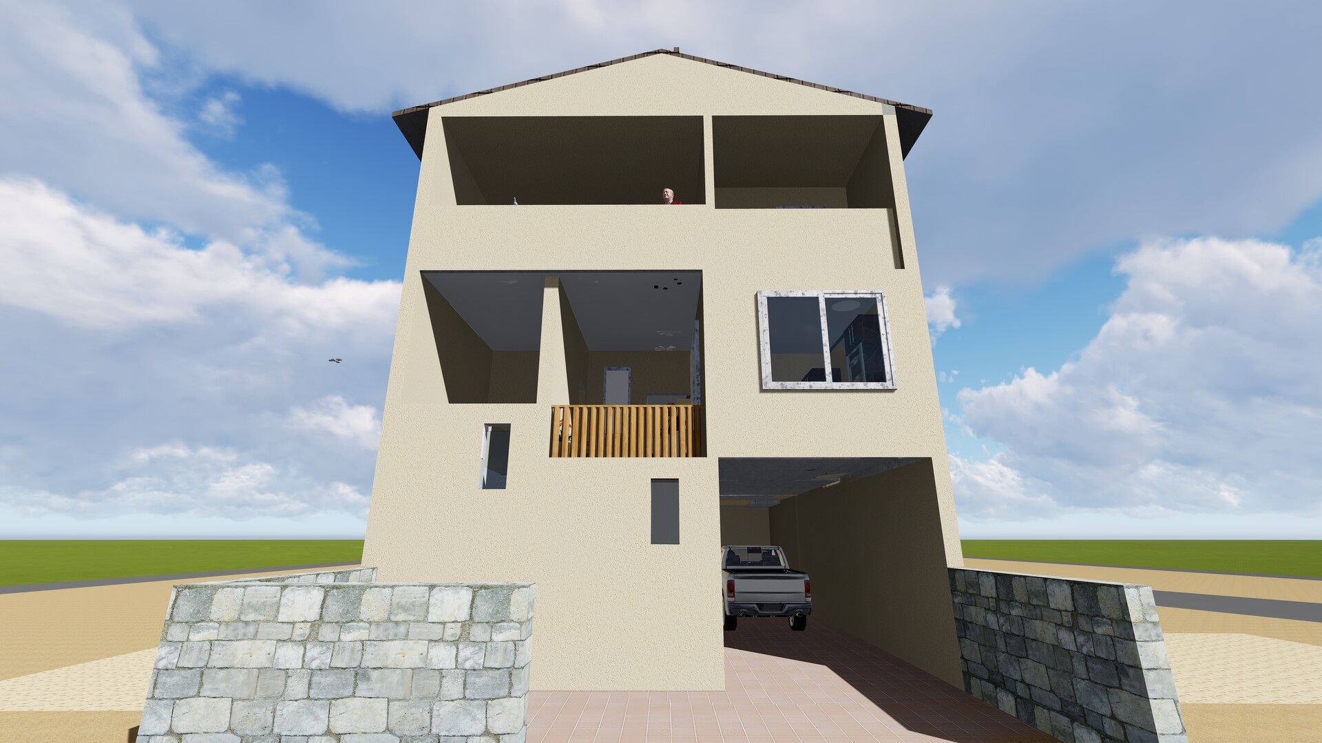 ArtStation - ROW HOUSE DESIGN (UNDERGRADUATE ARCHITECTURAL DESIGN ...