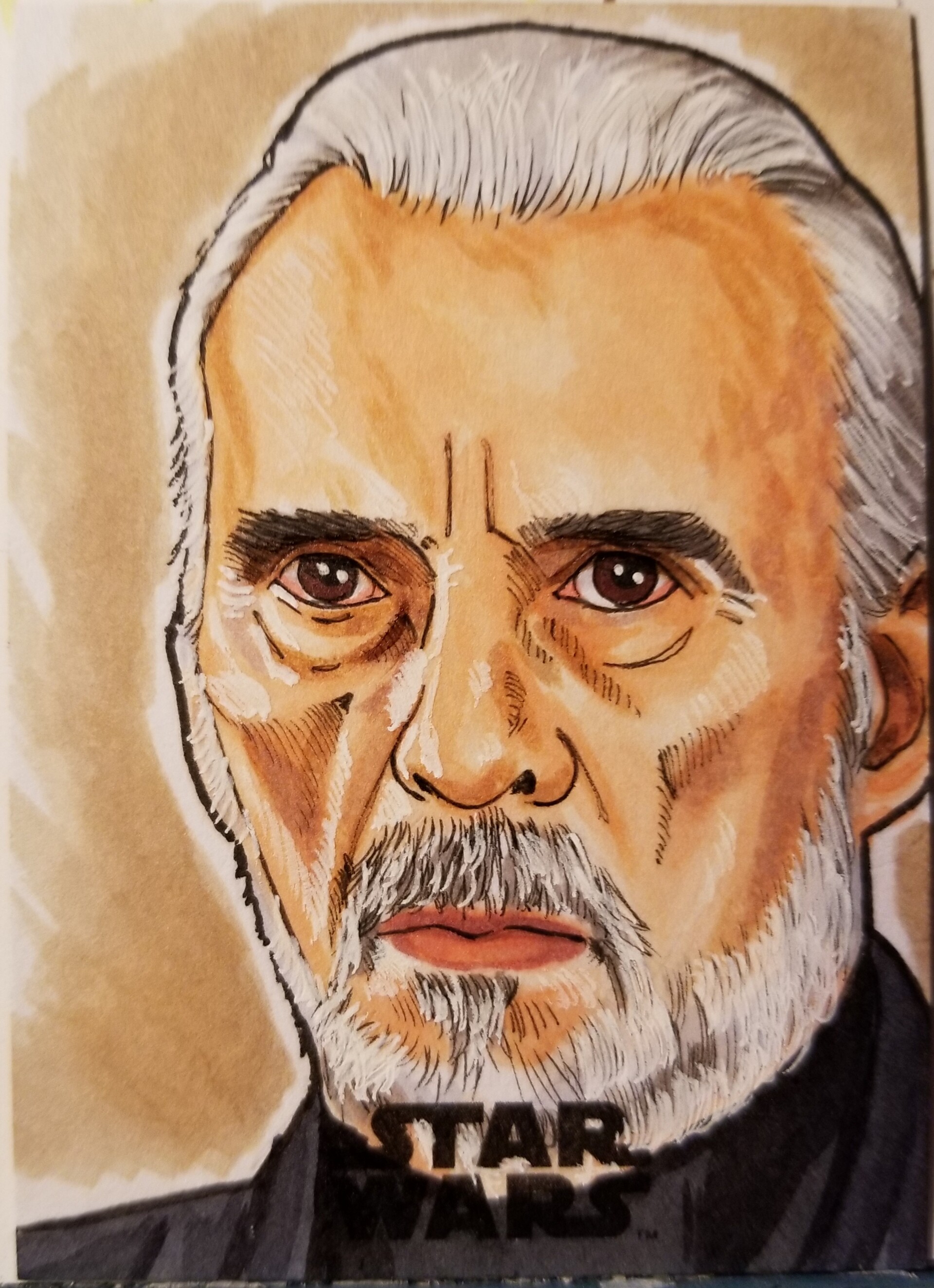 ArtStation - Topps Star Wars Galaxy 2018 Count Dooku Sketch Card