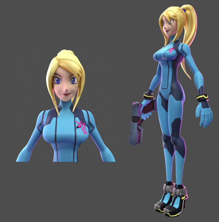 Zero Suit Samus Ssb4 Artwork