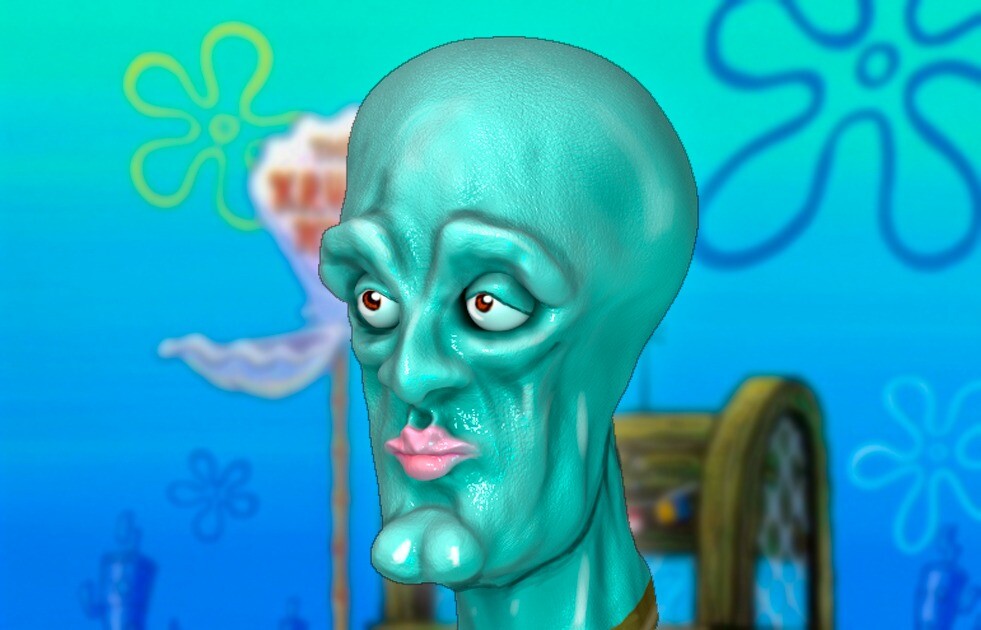 handsome squidward face