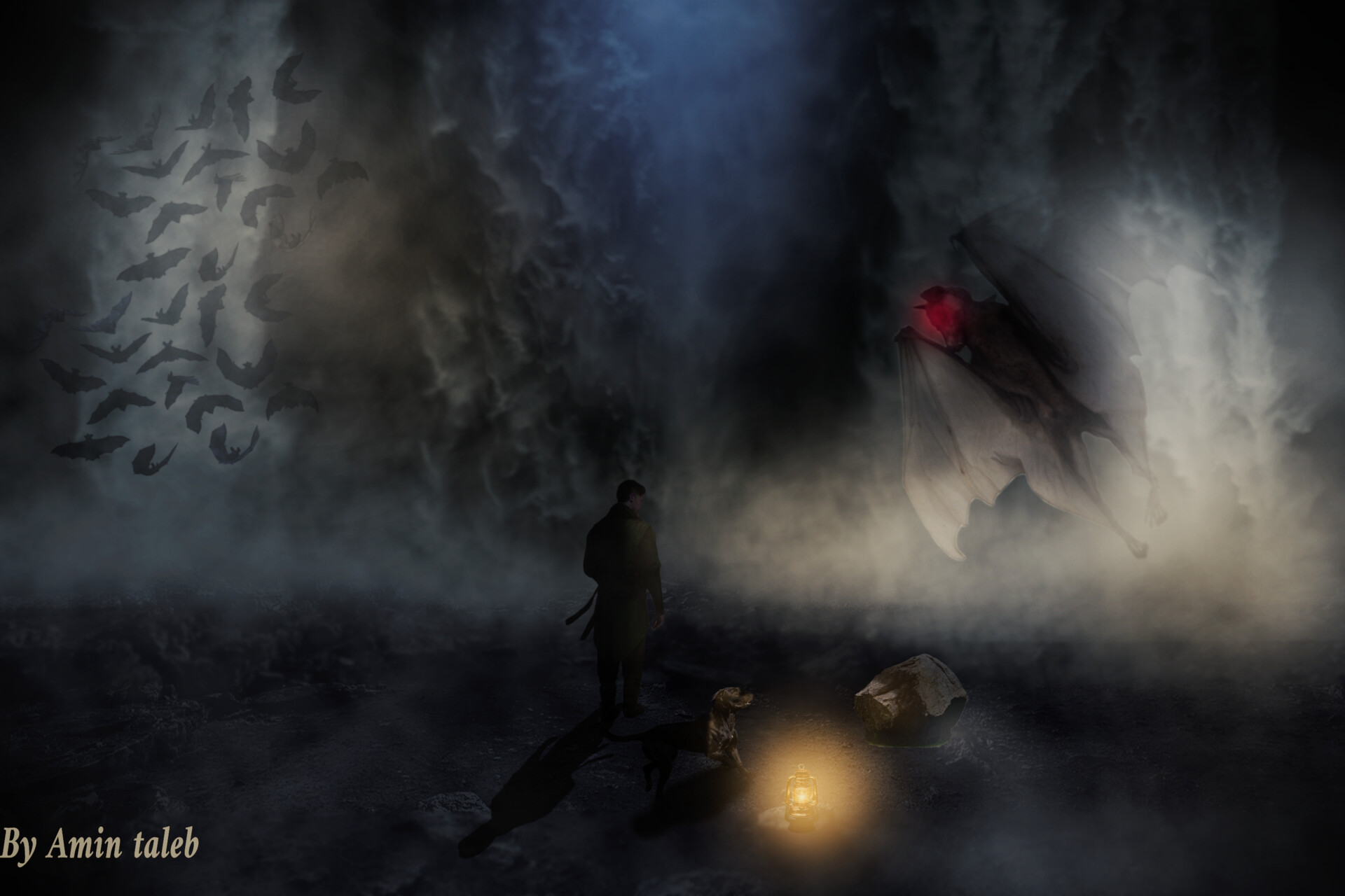 ArtStation - fantasy Cave of the bats