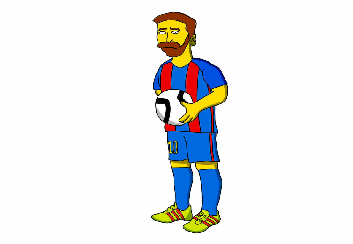 ArtStation - Lionel Messi in The Simpsons Style