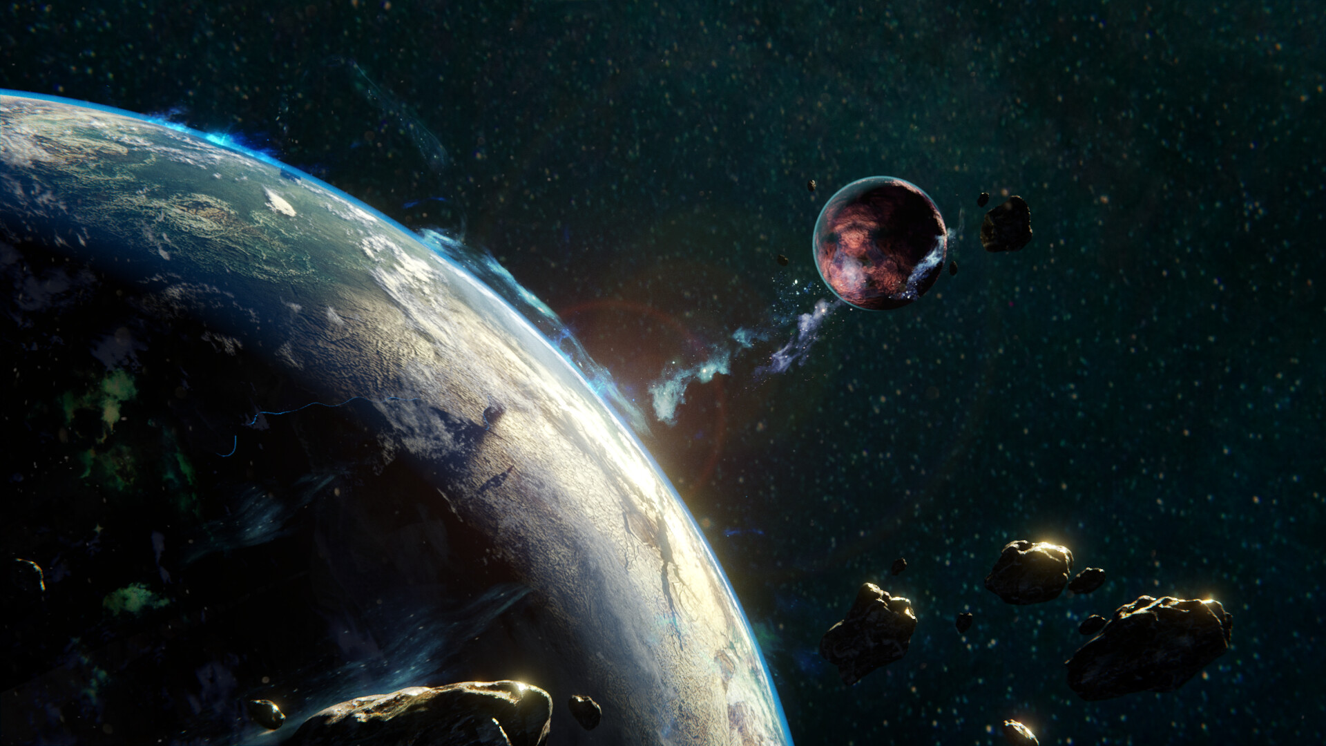 ArtStation - Planets On Collision