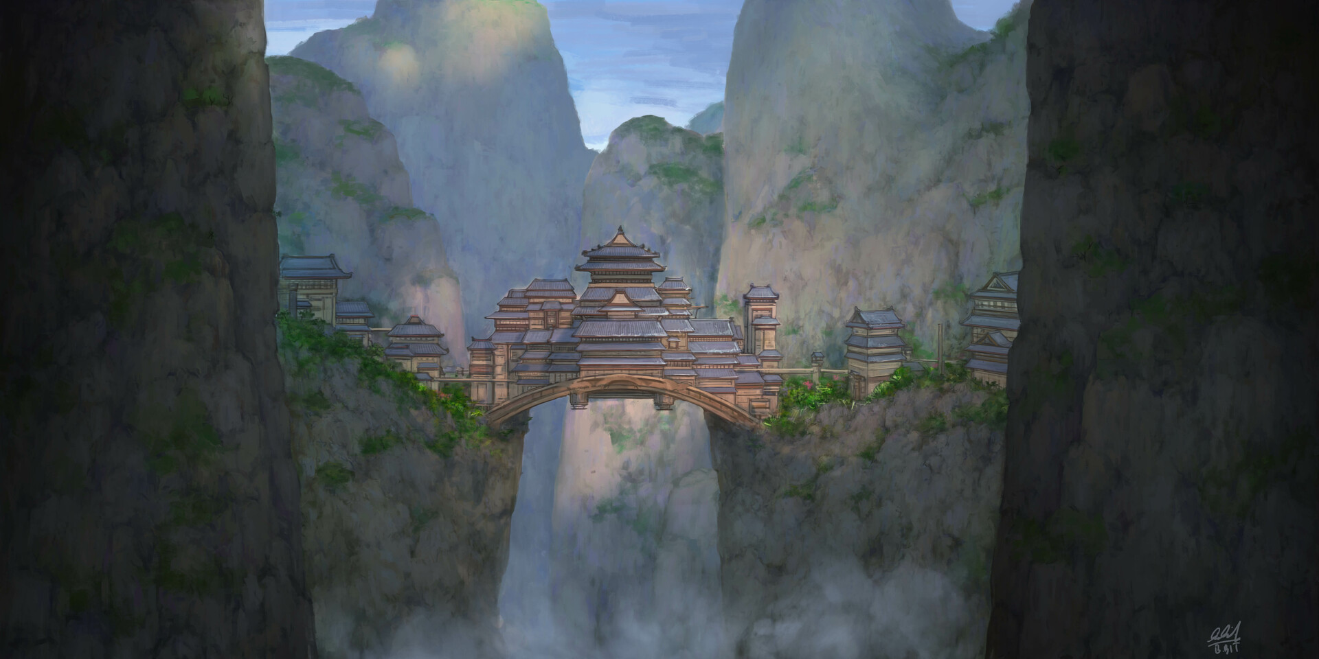 ArtStation - castle of dragon gate