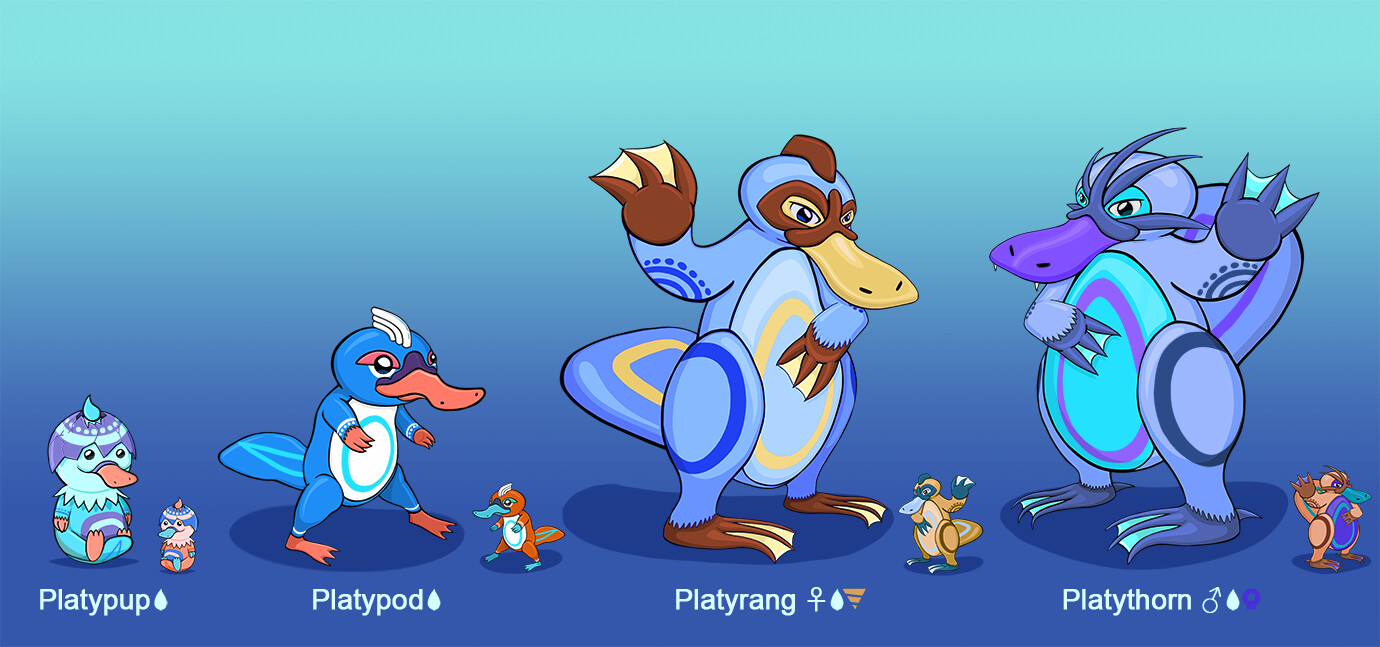 Fakemon Water Starters