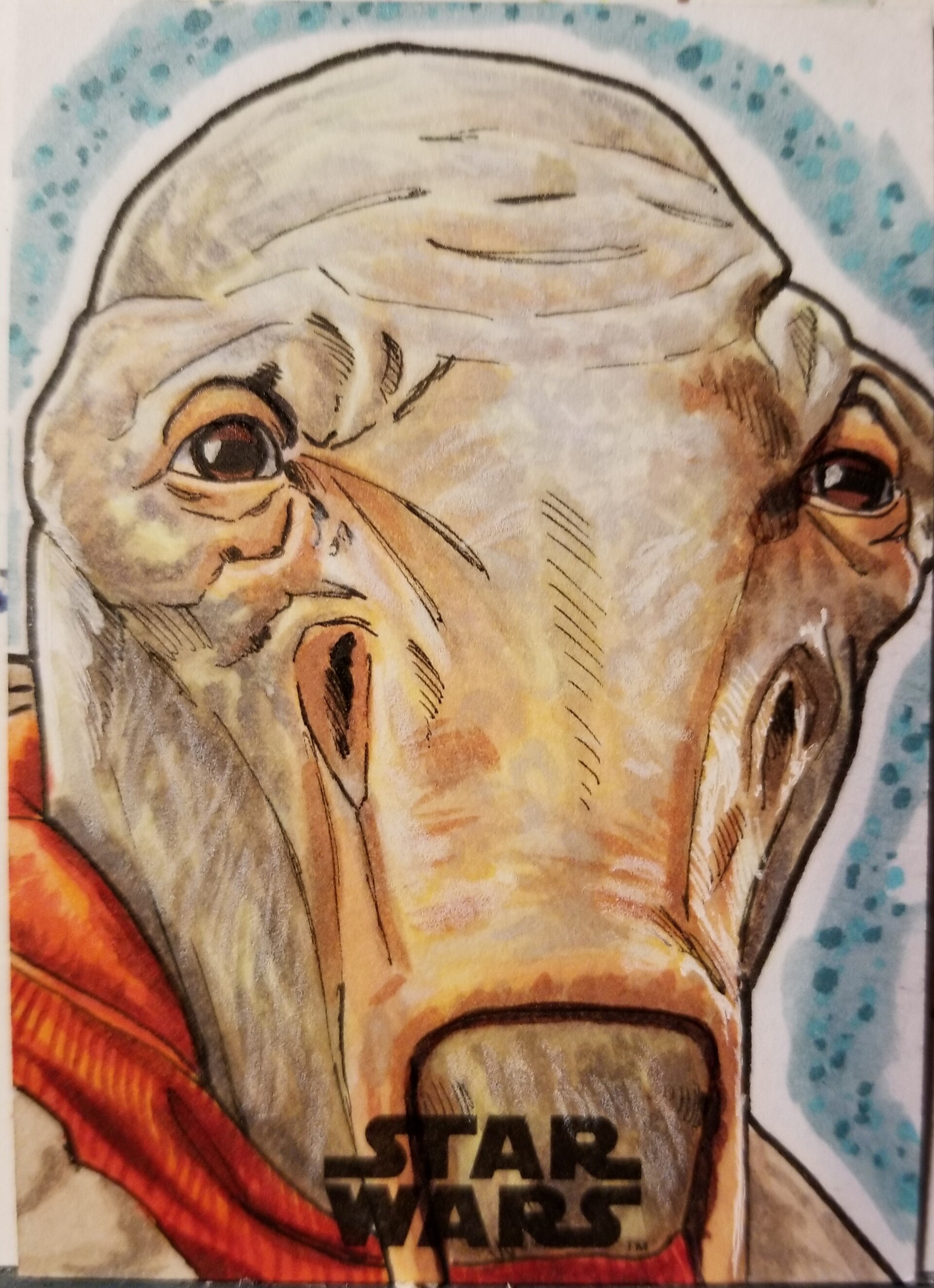 ArtStation - Topps Star Wars Galaxy 2018 Ello Asty Sketch Card