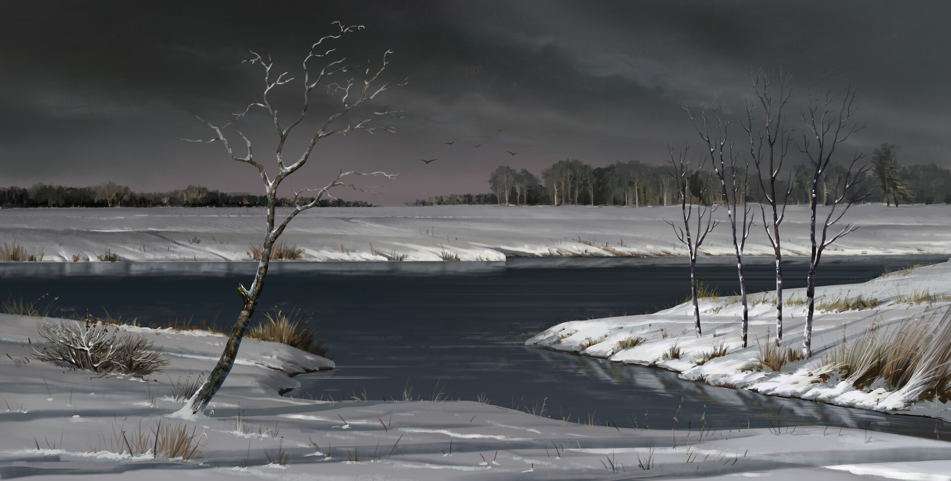 ArtStation - Winter landscape 2