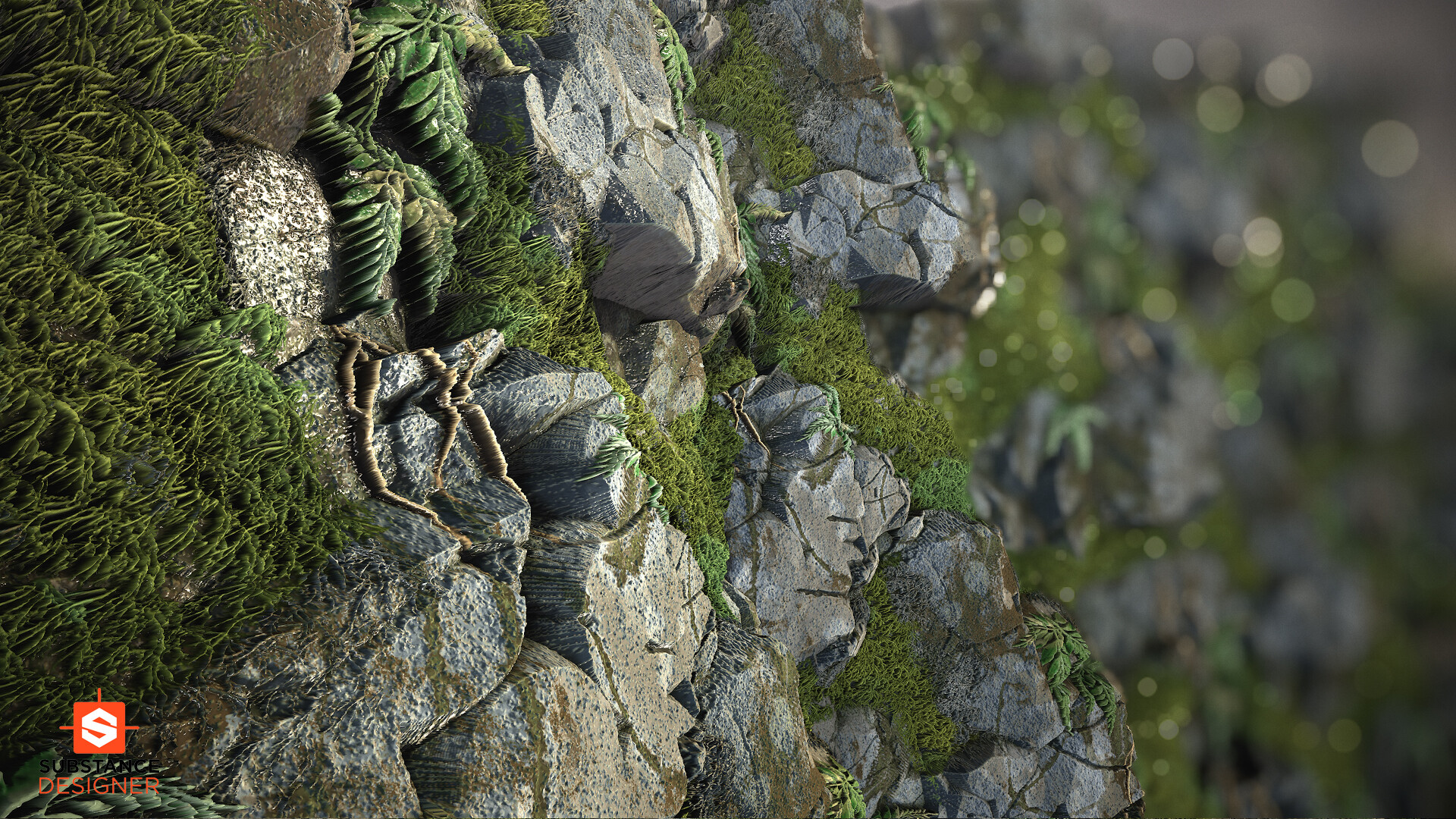 minkyung Kim - Substance Designer_Mossy Cliff