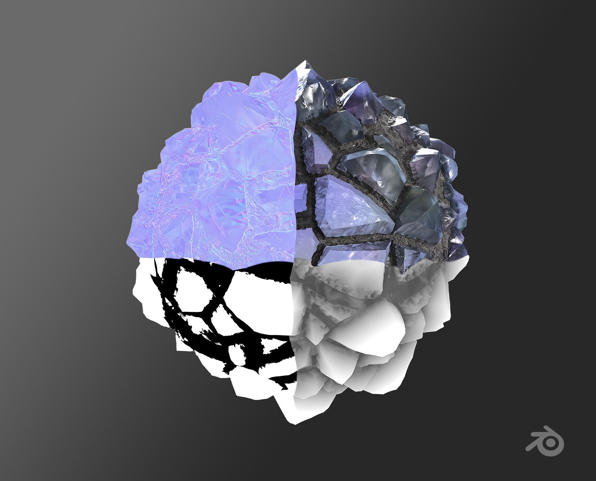 obsidian texture 3d