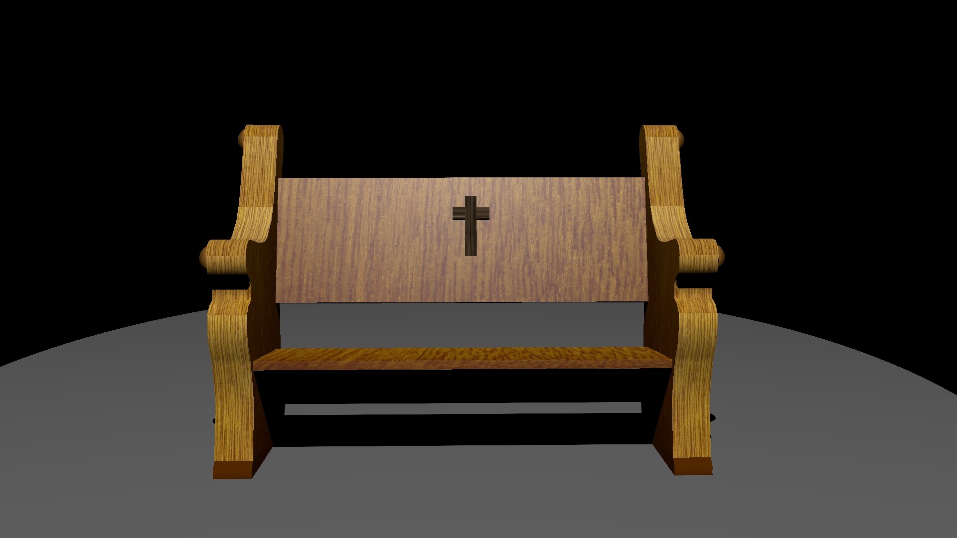 ArtStation - 3D Model of a Church Pew