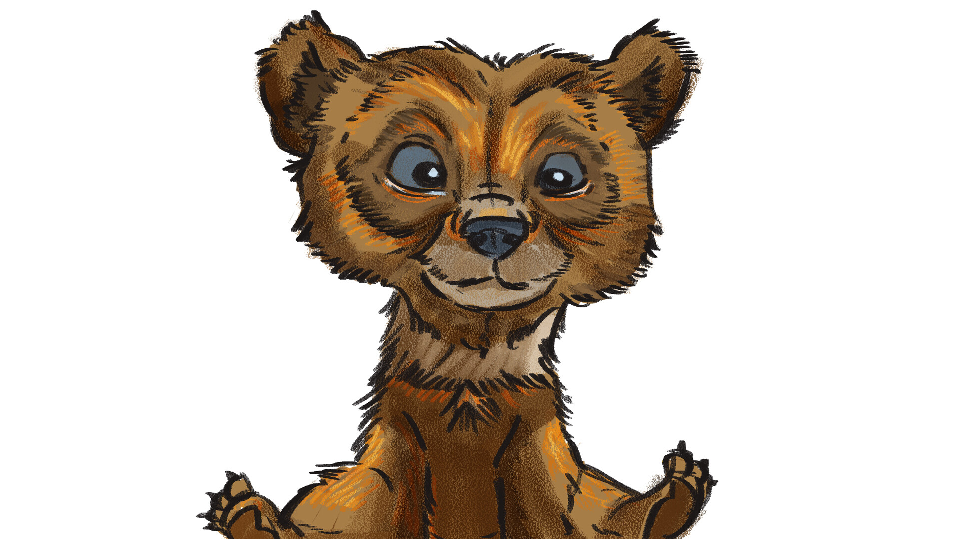 ArtStation - Bear Cub Painting