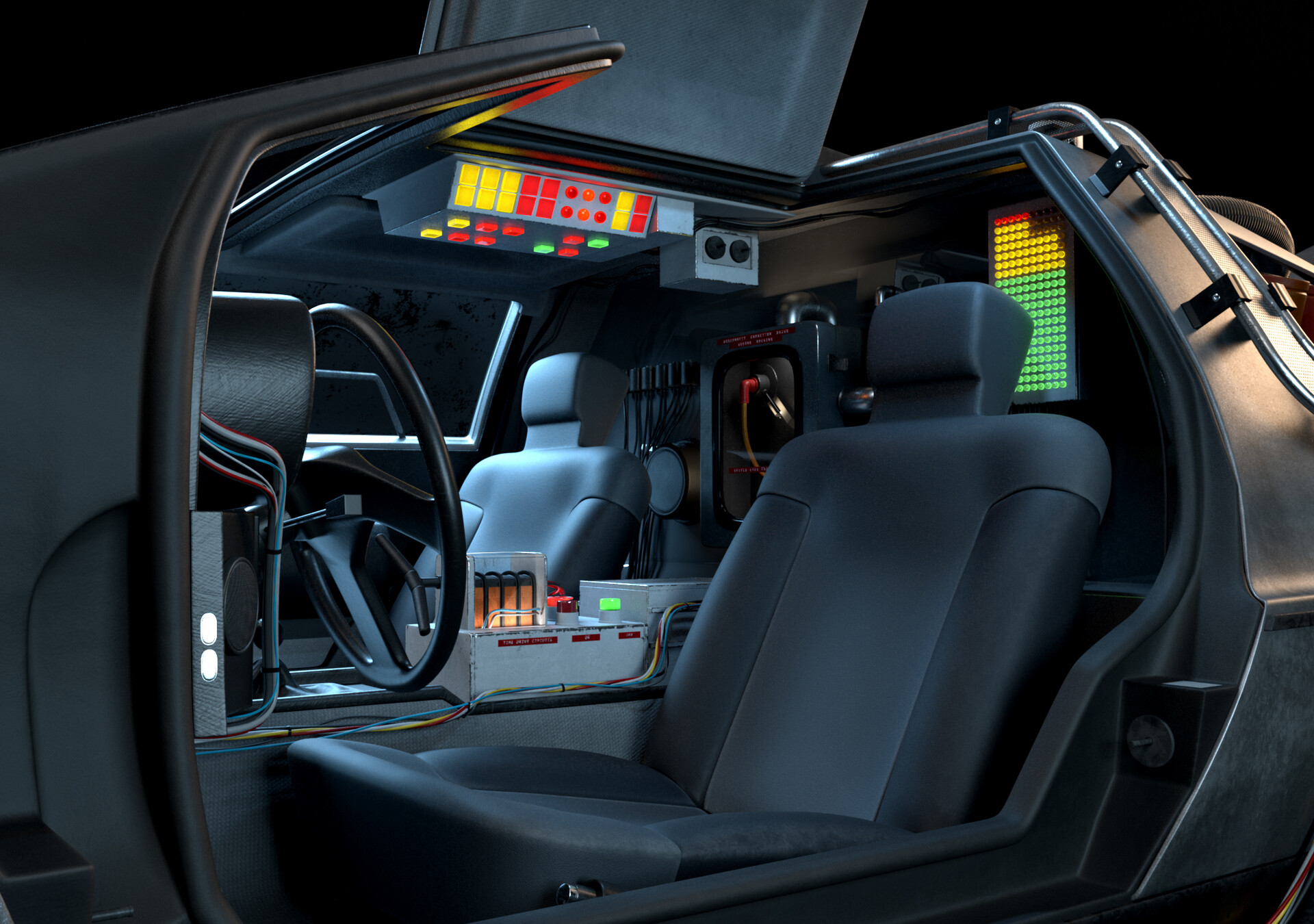 Delorean Back To The Future Interior