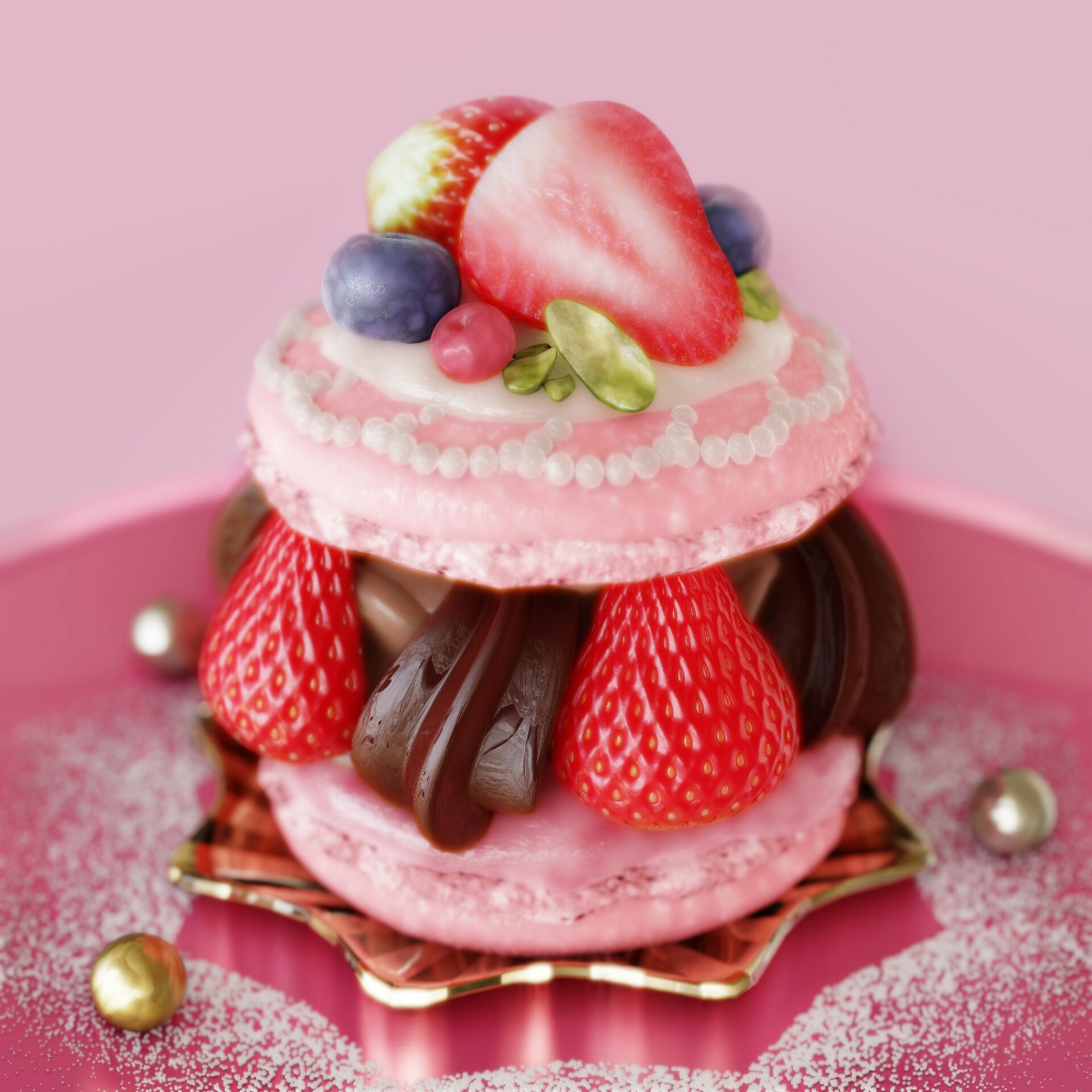 strawberry texture blender