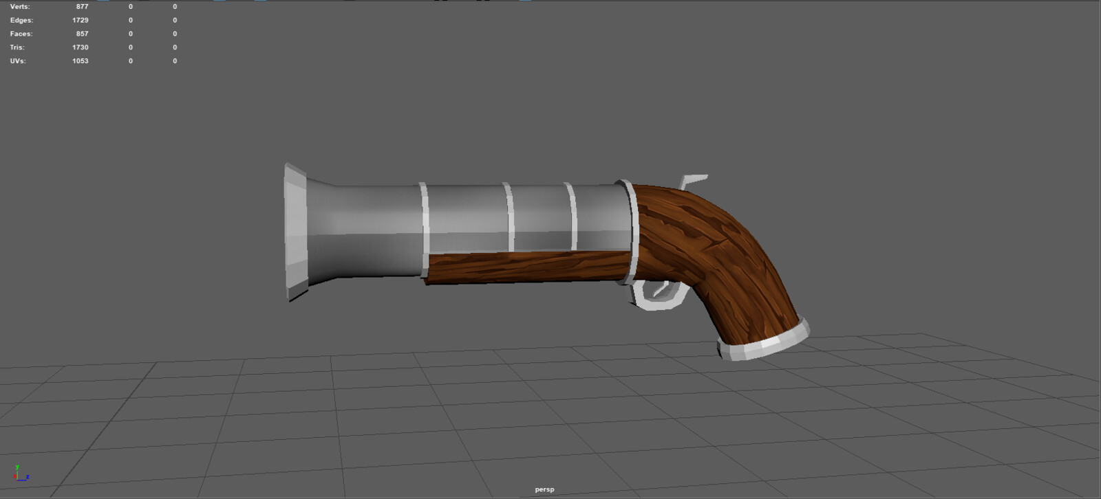 Kyle Lawlor - Low Poly Blunderbuss Pistol