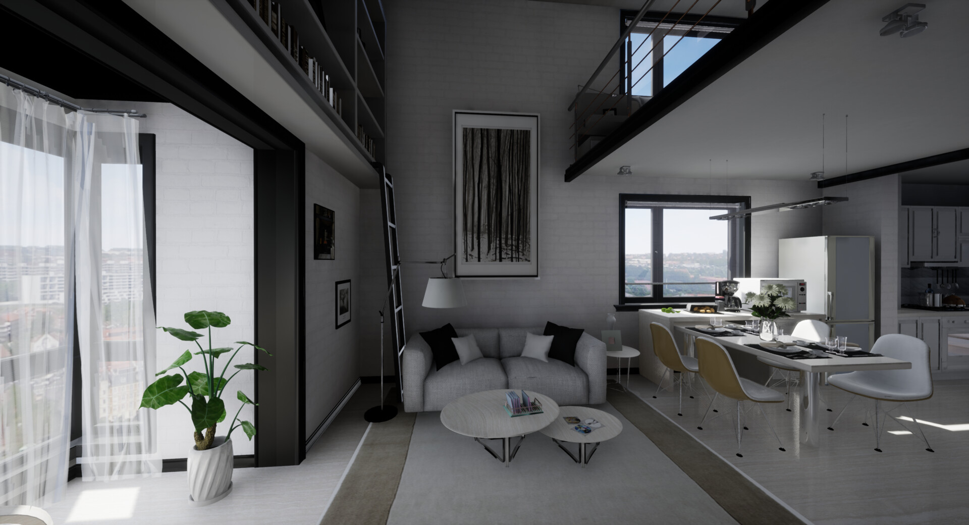 ArtStation - LOFT Villa Virtual Model Room