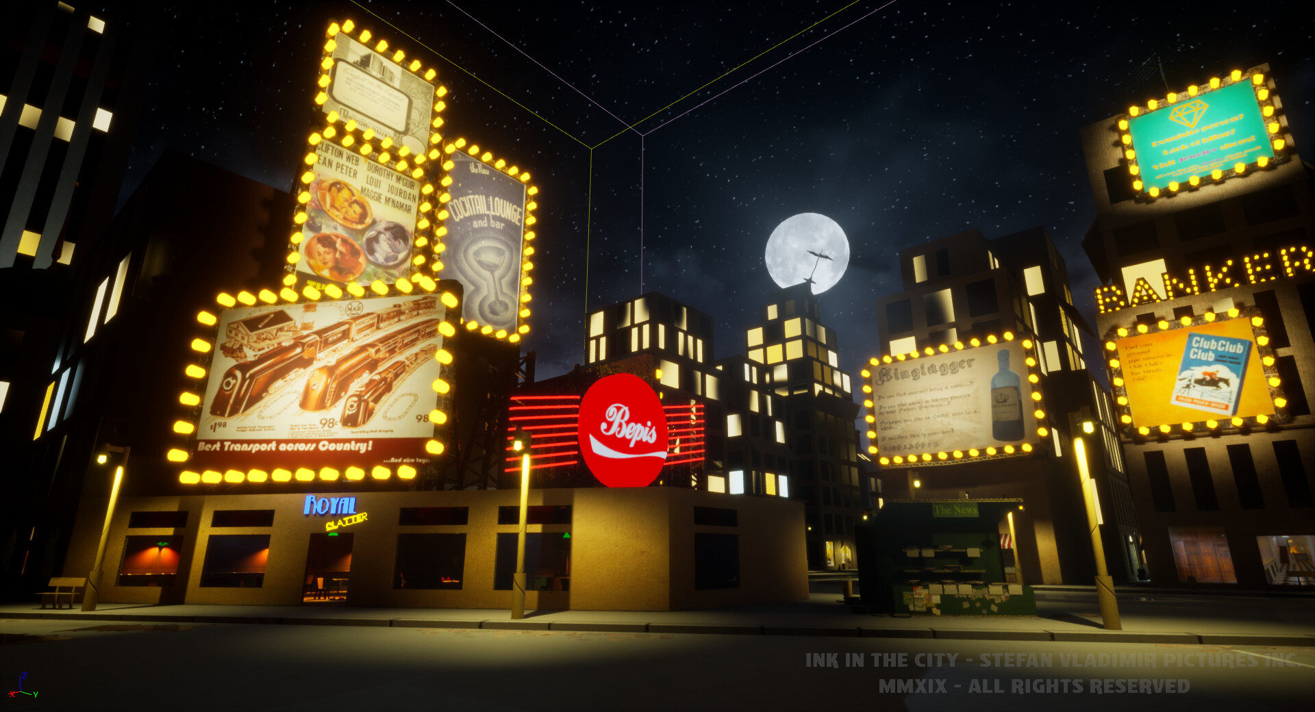 ArtStation - Ink and the City - City Center (Cardboard City Project)